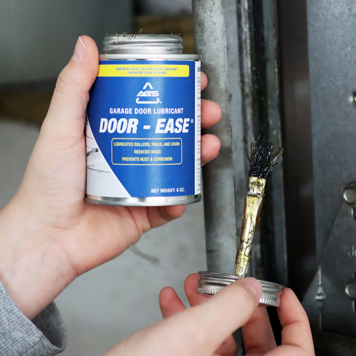 DOOR-EASE GARAGE DOOR LUBRICANT - 8OZ BRUSH TOP – AGS Company ...