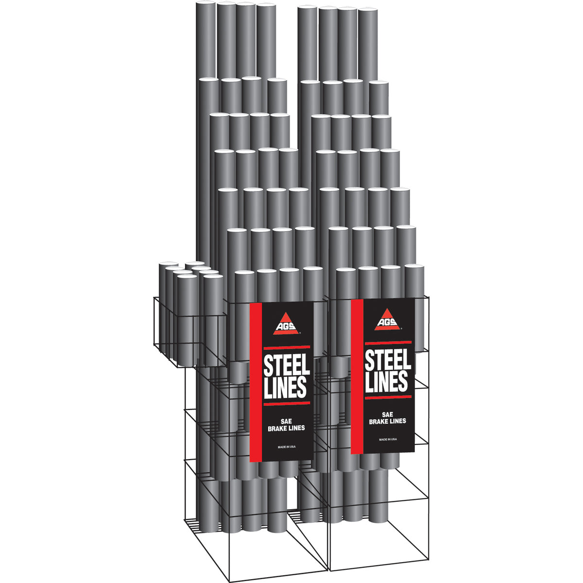 Galvanized Steel Brake Line Floor Display - Domestic/Import/Adapter Li ...