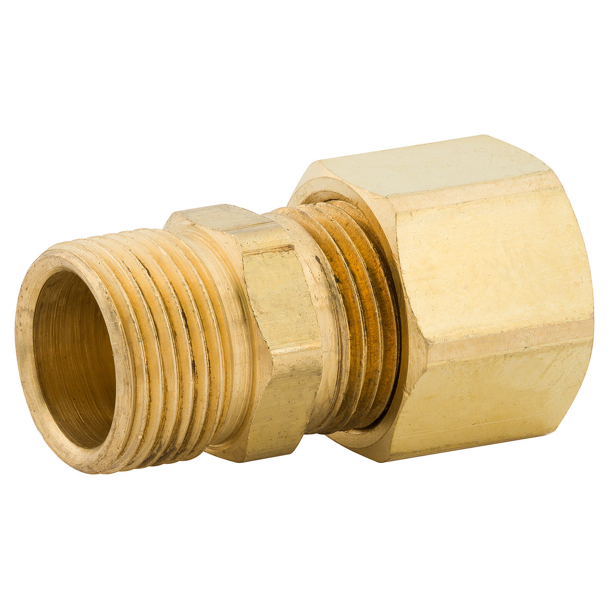 Connector Compression, Brass, 1/2" (3/8 NPTM), Bag of 1 – AGS Company ...