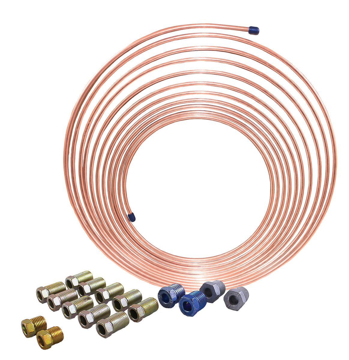 Nickel Copper Brake Line Coil and Tube Nut Kit | AGS