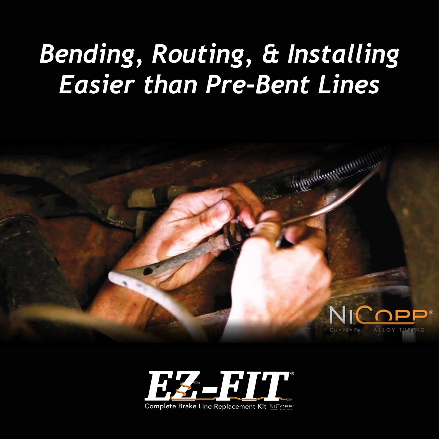 EZ-Fit Nickel Copper Brake Line - 1/4" x 79", (1/2-20 I)(1/2-20 I ...