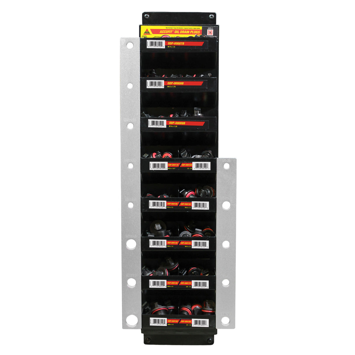 Accufit Oil Drain Plug Wall Rack, Loaded, 13 SKU – AGS Company ...